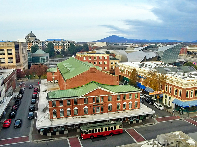 From this vantage point, you can see why they call Roanoke the "Star City"&mdash;it shines against the mountain landscape.