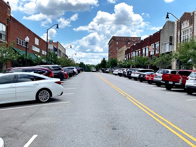 Wide streets and classic storefronts invite you to explore Sanford's downtown, where parking is plentiful and neighbors still wave hello.