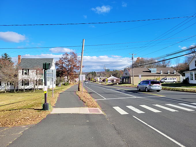 Main Street Simsbury &ndash; where small-town America still thrives with the kind of charm that makes you want to cancel your big city plans forever.