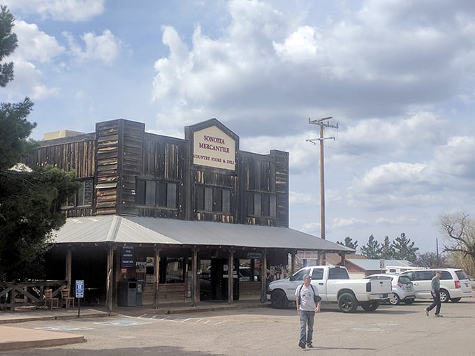 Sonoita Mercantile: Where the Old West meets modern necessities. That wooden facade has more character than most Hollywood Westerns.