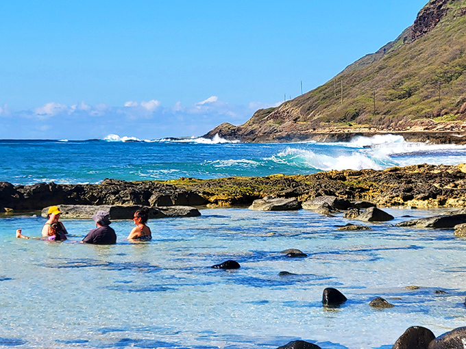 Local wisdom: the best natural pools are the ones where the ocean refreshes you while mountains stand guard.