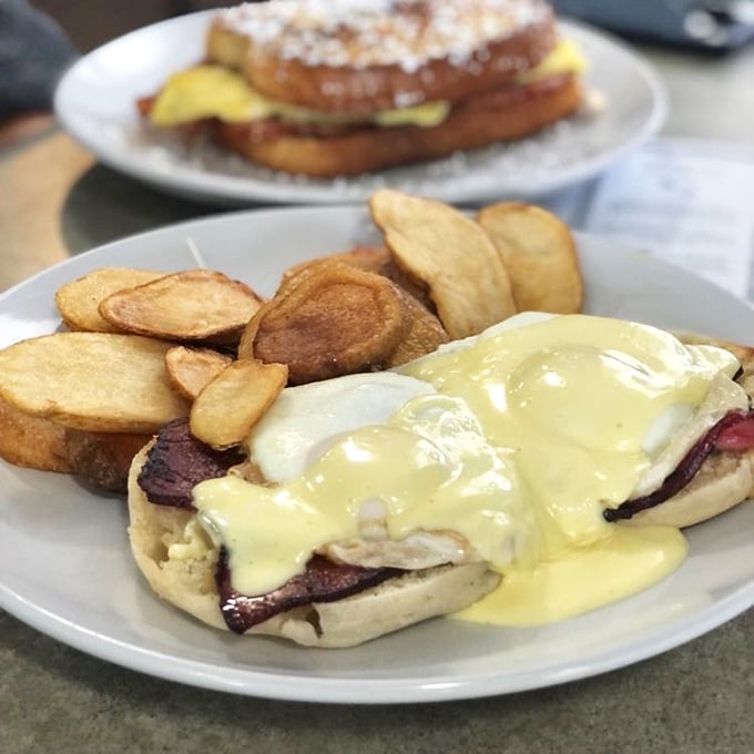 Eggs Benedict gets a Pennsylvania makeover with what appears to be a creative twist that would make any brunch enthusiast weak at the knees.