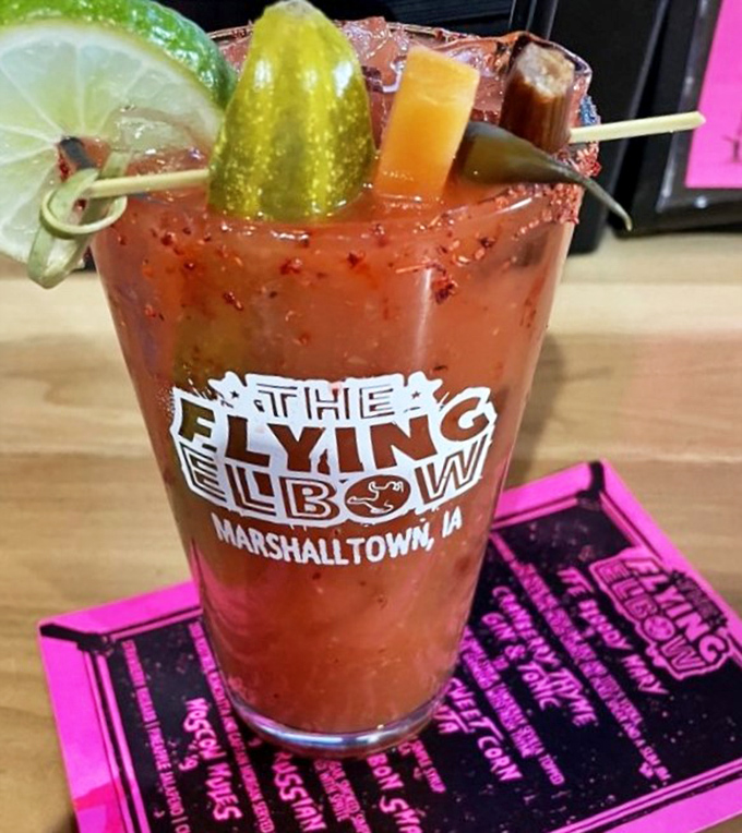 Their Bloody Mary doesn't just come with garnishes&mdash;it arrives with an entire appetizer board balanced on top. Breakfast, lunch, and cocktail in one glass.