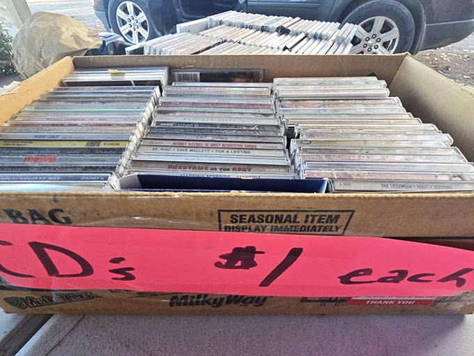 Dollar CDs: where musical treasures hide in plain sight. One person's discarded Phantom of the Opera soundtrack is another's commute-changing discovery.