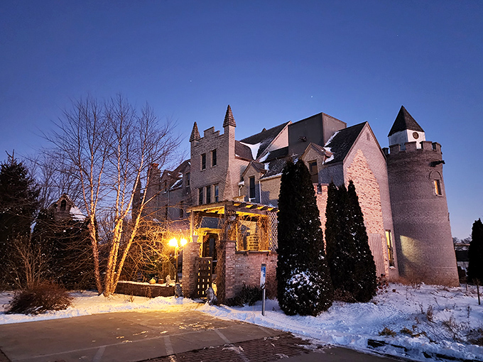 Winter transforms the castle into a snow-dusted fairy tale that would make Hallmark movies jealous of reality.