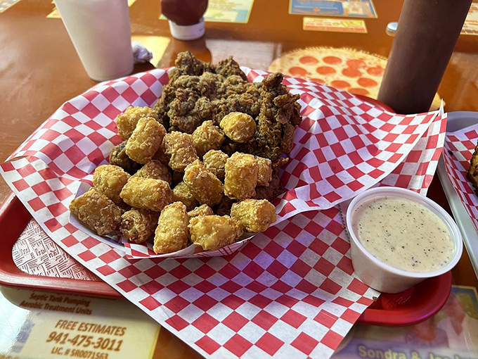 Chicken fried steak that's crispy on the outside, tender within, and large enough to make you wonder if chickens in Texas are secretly dinosaurs.