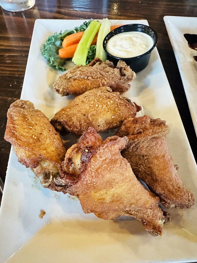 Crispy, golden chicken wings that make you wonder if angels do the frying in The Rock's heavenly kitchen.