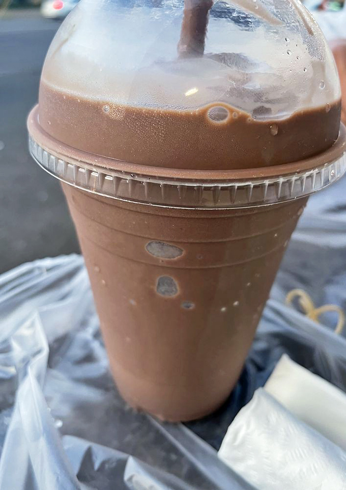 A chocolate malt so thick your straw stands at attention. The perfect cool counterpoint to all that barbecue heat.