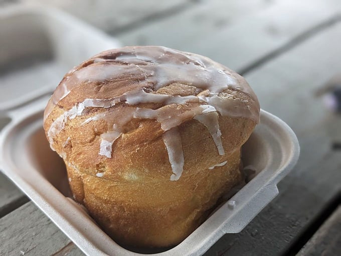 This glazed cinnamon roll isn't just breakfast&mdash;it's an edible pillow of happiness that makes getting out of bed worthwhile.