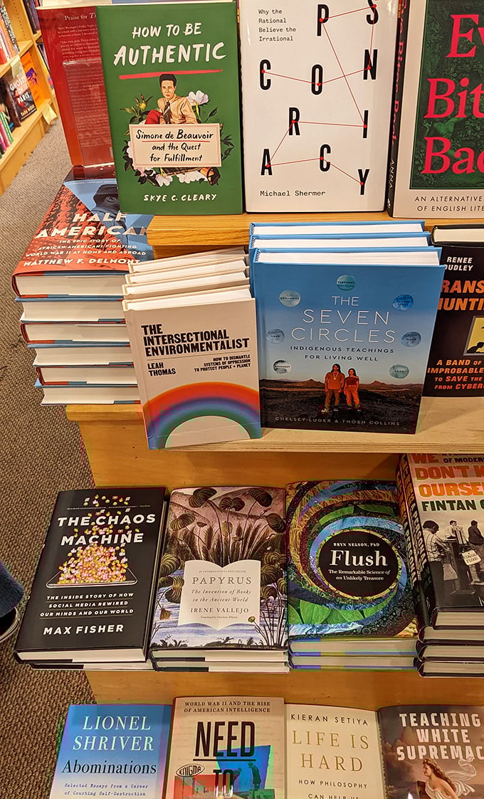 Philosophy, environmentalism, and social commentary coexist on these shelves. Books that don't just fill your time but reshape your thinking.