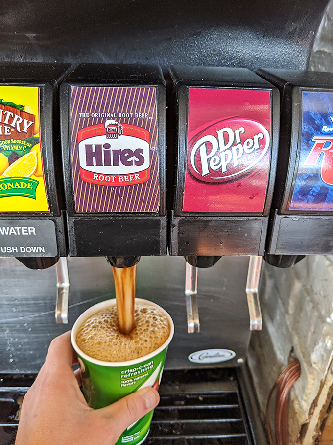 Nothing says "authentic Chicago experience" like washing down your sandwich with a fountain Hires Root Beer. Nostalgia in liquid form.