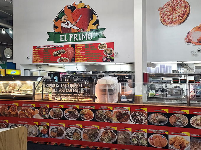 El Primo's vibrant food counter proves that some of the best Mexican food hides in the most unexpected places. Those tacos are calling your name.