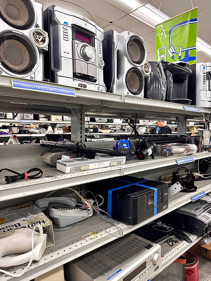 Yesterday's technology, today's bargains. Where vintage stereos and DVD players await their retro revival moment.