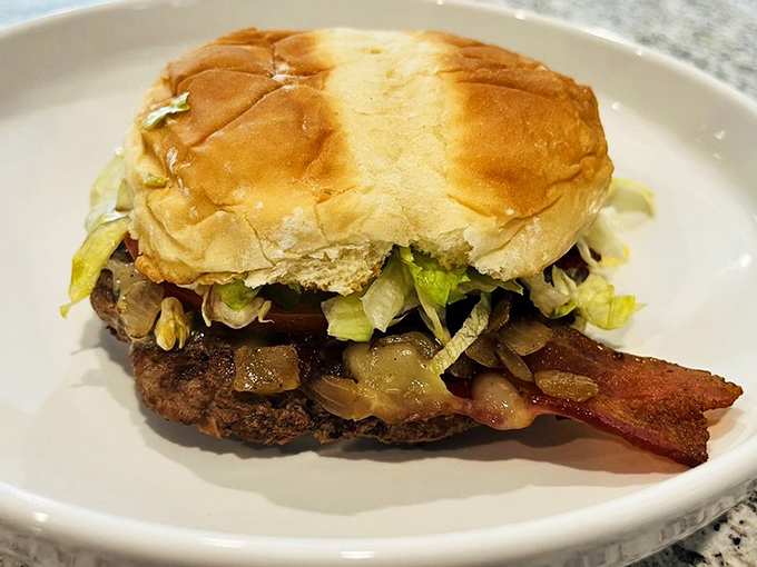 The legendary Earl's Elk Burger in all its glory. Wild game meets civilized preparation in a sandwich that tells the story of Idaho.