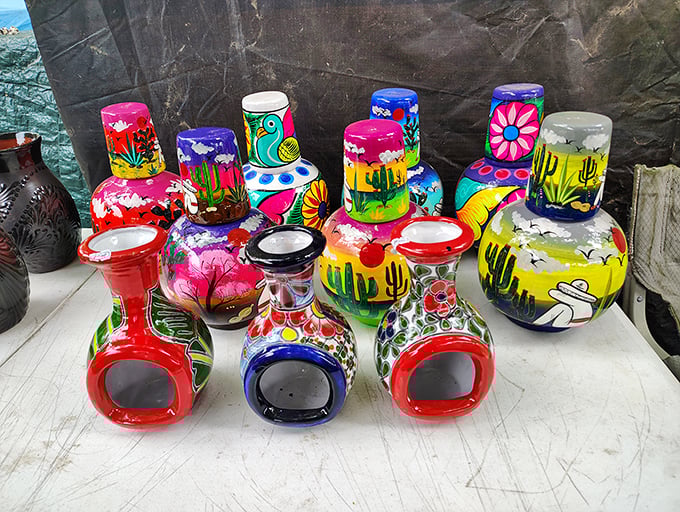 Miniature Mexican masterpieces bring desert vibes to Michigan homes. These hand-painted chimineas add color to any shelf without a passport required.