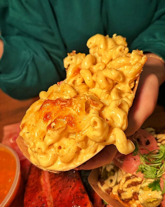 Mac and cheese that's achieved celebrity status&mdash;creamy, golden, and ready for its close-up. Comfort food that hugs your soul.