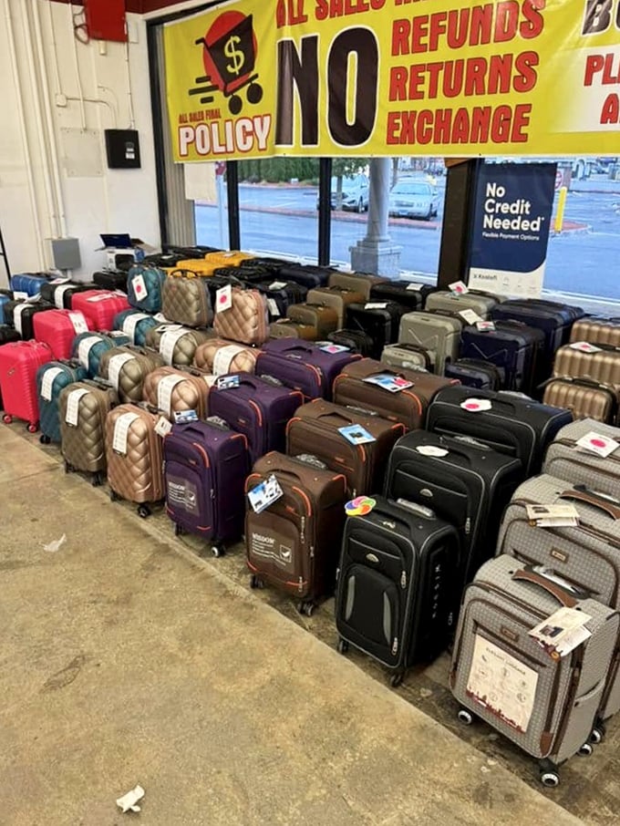 Luggage paradise! These rolling suitcases are ready for their next adventure&mdash;first stop: your closet, next stop: anywhere you please.