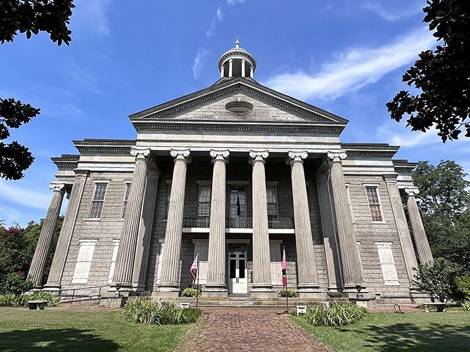 Greek Revival architecture so stunning it makes modern courthouses look like they're not even trying anymore.