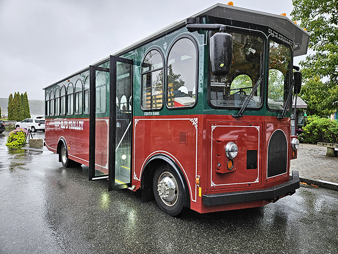 Oli's Trolley stands ready for adventure, combining the charm of Mr. Rogers' neighborhood with the exploration potential of Indiana Jones.