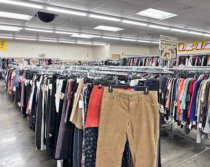 Khakis and corduroys and jeans, oh my! The pants section offers every color and style imaginable for your lower half's fashion needs.