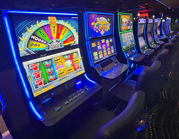 Vegas meets Cajun Country in these glowing slot machines&mdash;where locals test their luck while waiting for their crawfish to arrive.