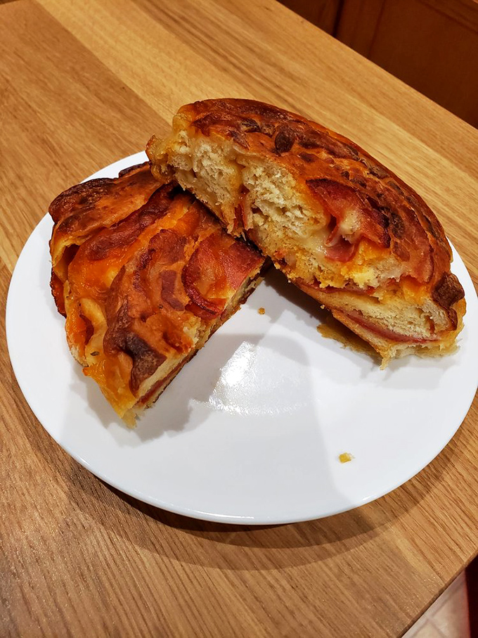 Pizza bread that bridges the gap between "I should eat something proper" and "I really want pizza." The compromise we all deserve.