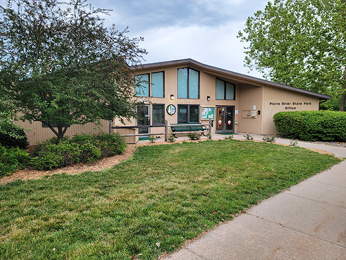 Park headquarters: where friendly rangers dispense maps, advice, and occasionally rescue lost hikers who thought their phone GPS was infallible.