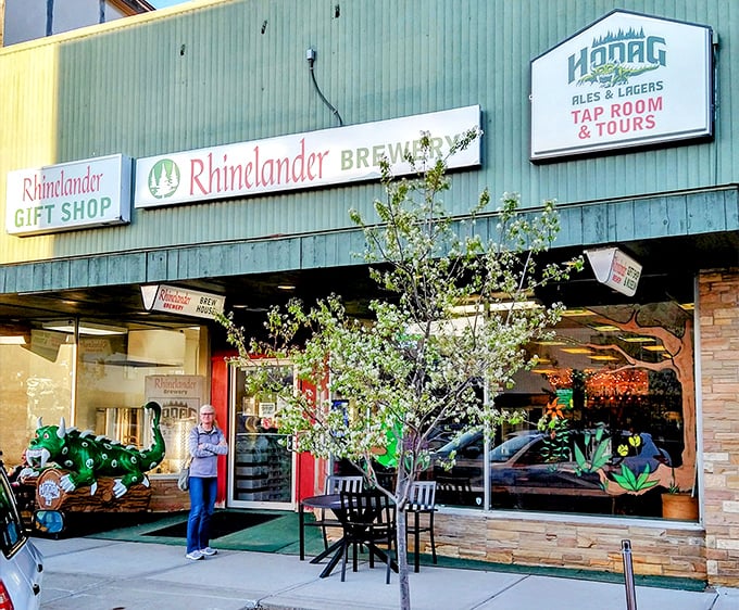 The Rhinelander Brewery welcomes thirsty visitors with promises of craft beer and Hodag lore. Where "one quick pint" becomes a delightful afternoon.