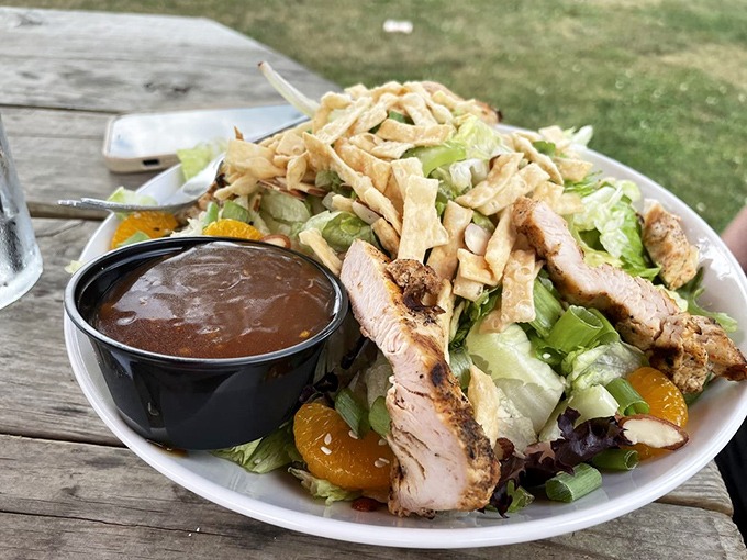 A salad that actually makes you forget you're eating healthy. Mandarin oranges and grilled chicken make vegetables suddenly worth celebrating.