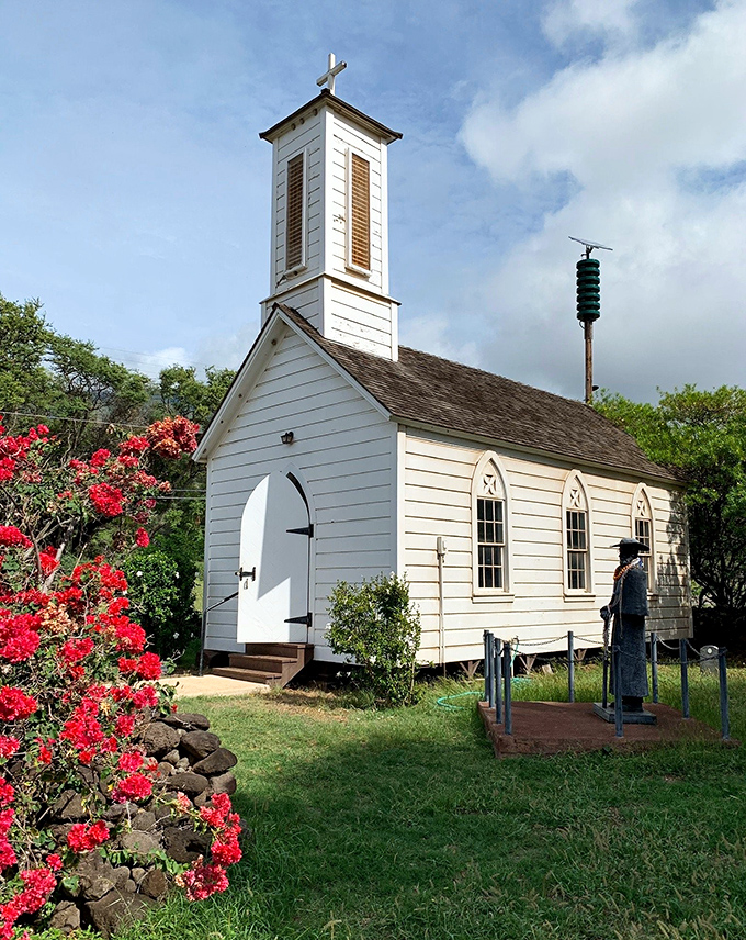 St. Joseph's Church&mdash;a pristine white beacon of faith where generations of Molokai families have marked life's milestones.