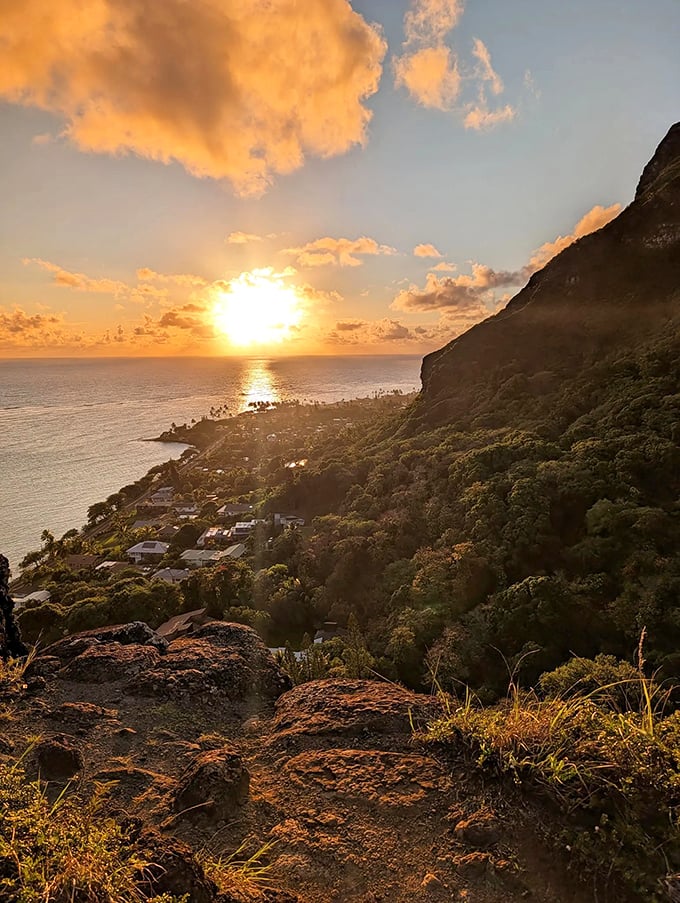 That moment when sunset transforms the ordinary into the extraordinary. Hawaii's daily magic show never requires tickets, just appreciation.