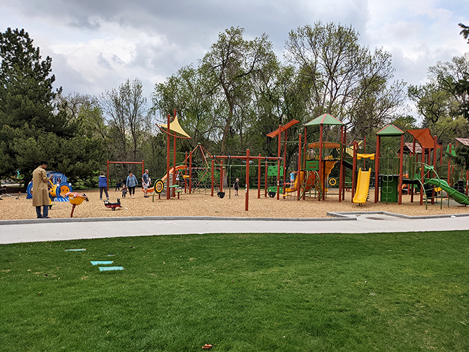 Sterne Park's playground proves that childhood joy requires no batteries or Wi-Fi, just thoughtfully designed spaces where imagination thrives.