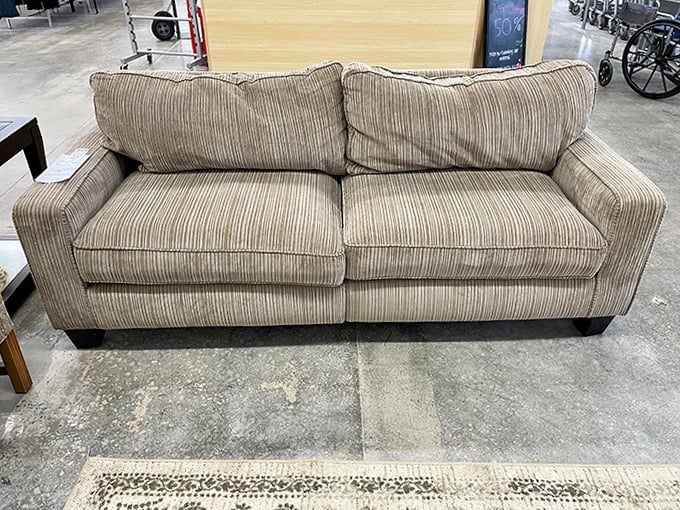 The neutral sofa that goes with everything you own. Like the perfect pair of khakis, it's ready to blend into your life while secretly being everyone's favorite spot.