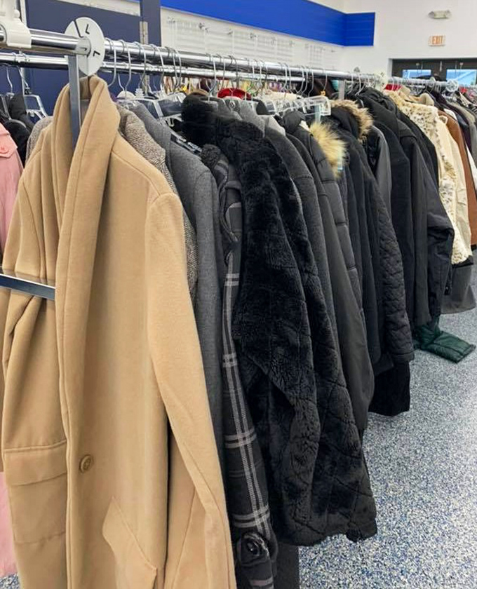 The coat section&mdash;where winter warmth comes with history and yesterday's fashion statements get their encore performance.