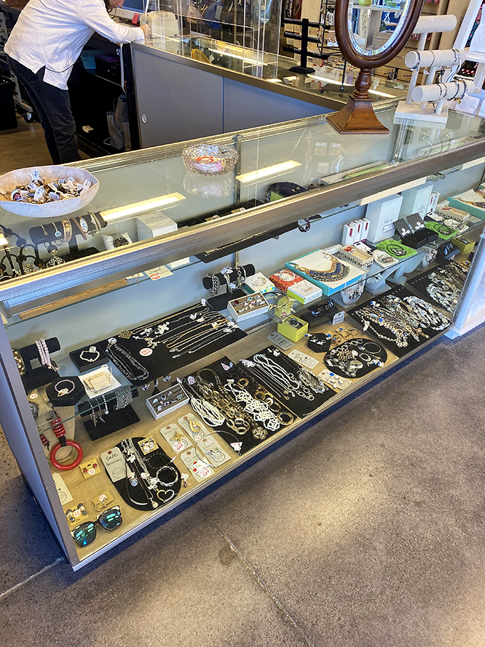 Jewelry cases gleam with possibilities&mdash;from statement necklaces to vintage brooches&mdash;each piece with a past life and future potential.