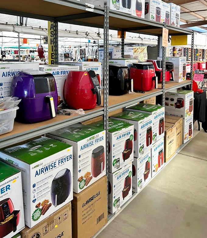 Air fryer alley! The modern equivalent of the 1970s fondue pot craze, these kitchen gadgets promise crispy delights without the guilt.