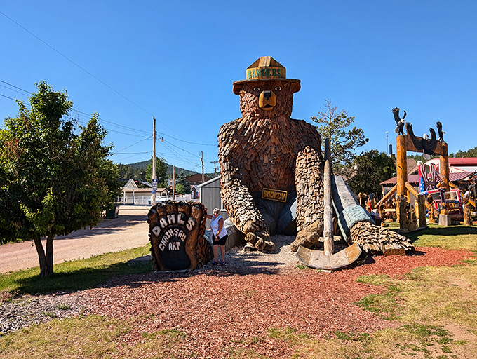 Smokey Bear's giant cousin stands guard in Hill City, proving South Dakota knows how to make a monumental impression.