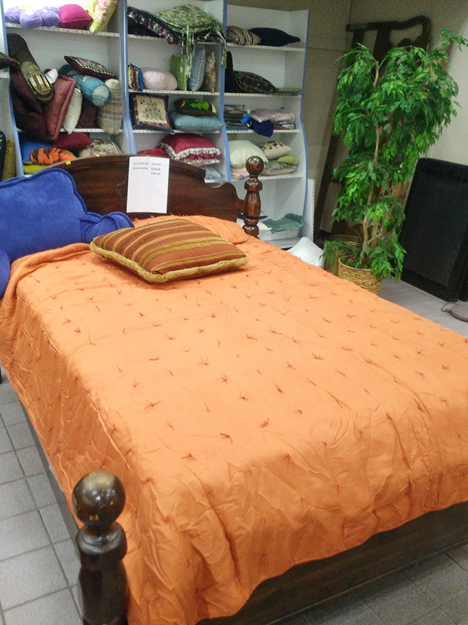 That vibrant orange bedspread could be the pop of color your guest room's been begging for&mdash;complete with coordinating pillows and zero buyer's remorse.