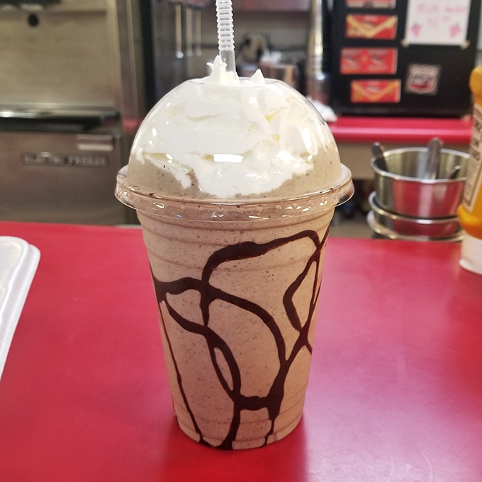 Not just a milkshake but a chocolate commitment&mdash;thick enough to make your straw stand at attention while your spoon waits patiently.