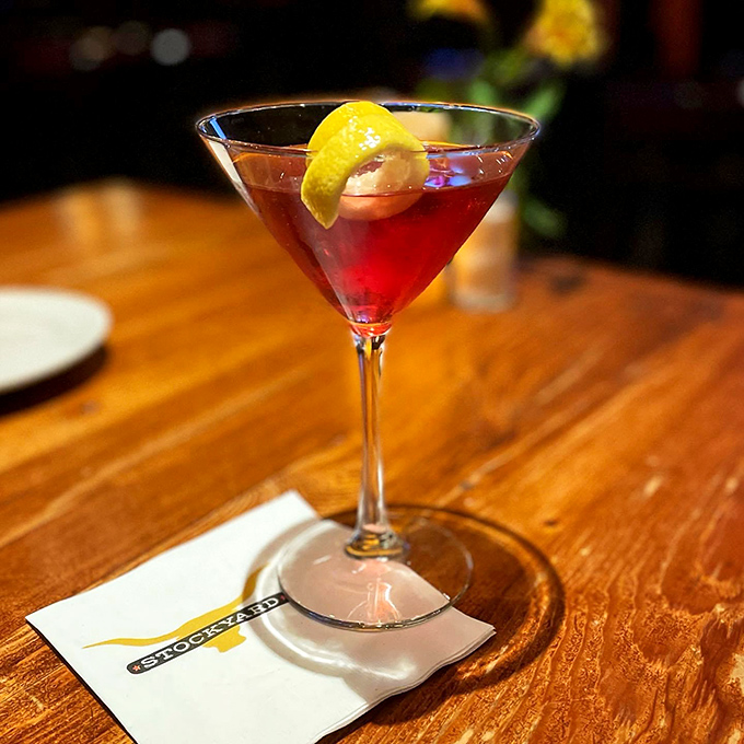 A perfectly crafted cocktail that says, "Yes, you deserve this" after navigating Boston traffic to get here.