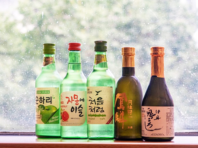 The liquid courage lineup! These colorful Korean spirits add another dimension to your hot pot adventure&mdash;proceed with both caution and enthusiasm.