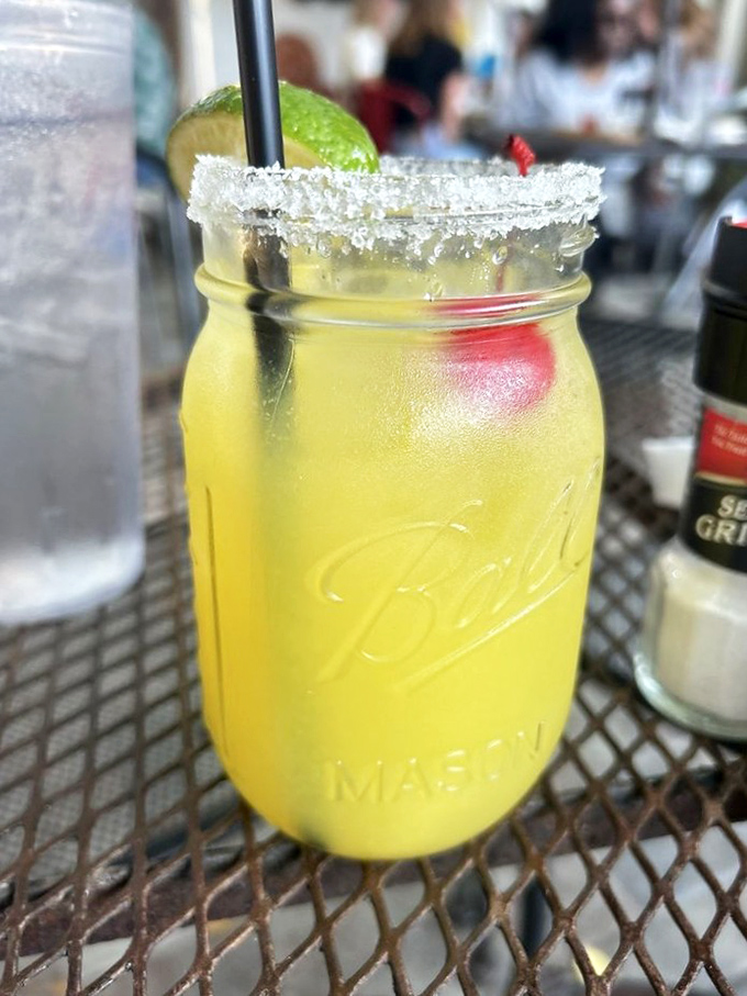 Mason jar margaritas: where Southern charm meets vacation vibes, proving everything really does taste better in a jar.
