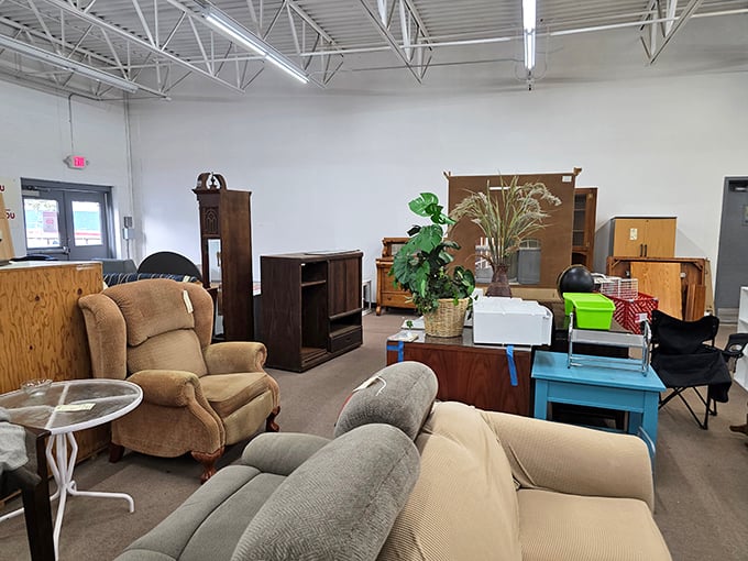 Furniture with stories to tell. That recliner has seen things &ndash; mostly naps and football games, but still.