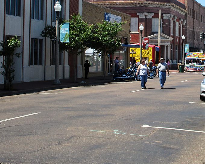 Downtown Greenwood's unhurried pace allows for spontaneous conversations with neighbors&mdash;the original social network, no passwords required.