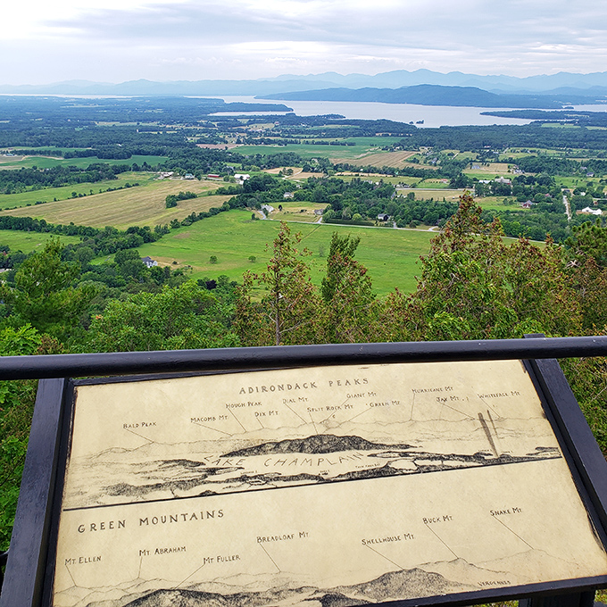 Geography lesson with the best classroom view ever. This interpretive panel turns casual gazing into informed appreciation.