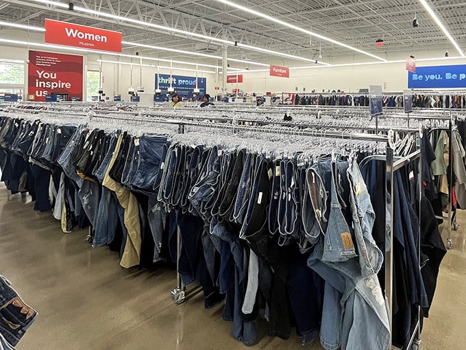 Denim for days! A sea of blue waves where your next favorite jeans &ndash; already perfectly broken in by a stranger &ndash; await discovery.