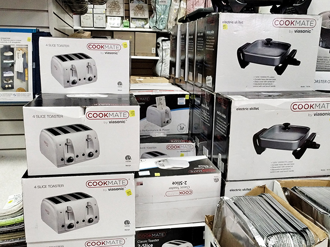 Cookmate appliances stacked like building blocks of culinary possibility. Four-slice toasters that promise breakfast democracy&mdash;golden-brown equality for all bread!