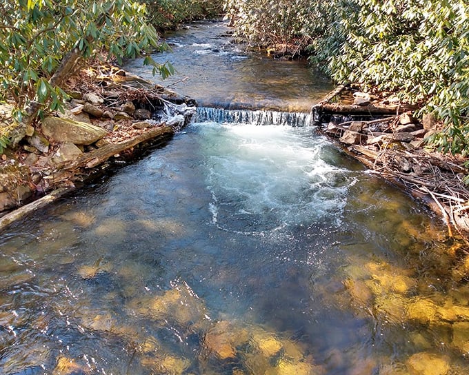 Water choreographs its own dance over these natural steps. Nature's spa treatment – the sound alone lowers your blood pressure by at least 10 points.