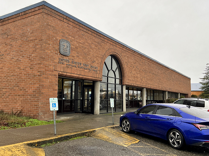 Even the post office has architectural personality in Port Angeles, where sending a postcard home feels like participating in a century-old tradition.