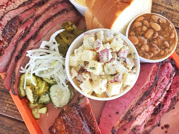 Side dishes that refuse to be upstaged by the meat. This potato salad deserves its own fan club and commemorative t-shirt.